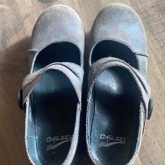 Dansko | Shoes | Womens Mary Jane Clog Size 37 Beatrice Pewter Metallic ...